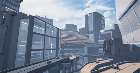 level design in unity blocking out a cyberpunk scene with umodeler