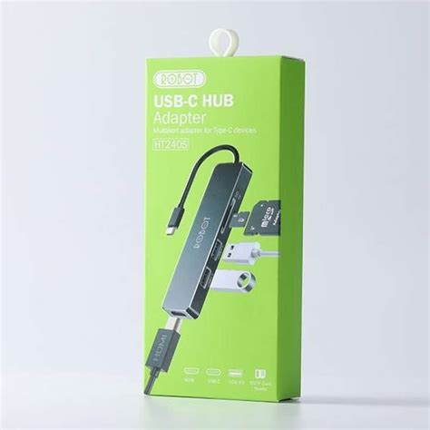 Promo ROBOT HT240S USB C HUB 5in1 Type C USB HUB Card Reader 4K HDMI HT240 Diskon 30 Di
