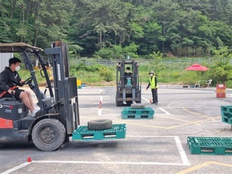 부산지게차학원 오늘도 지게차기능사 실기 연습은 계속된다 삼성중장비학원 네이버 블로그