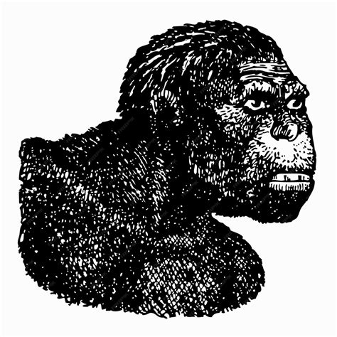 Premium Vector Java Man Homo Erectus