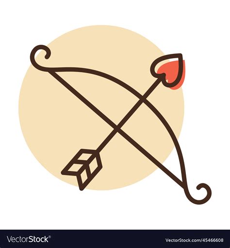 Cupid Bow And Arrow Icon Royalty Free Vector Image