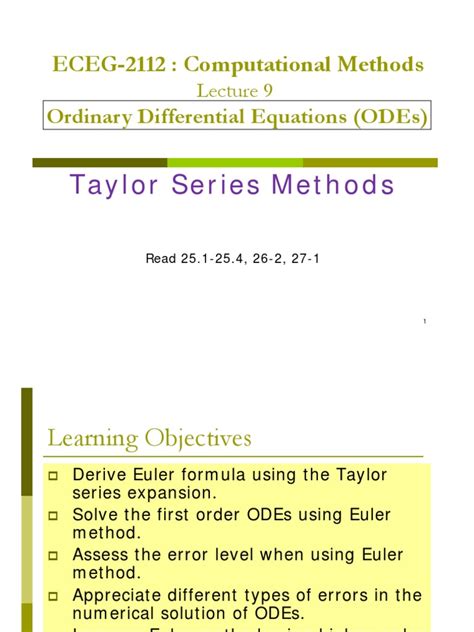 lecture 09 pdf ordinary differential equation algorithms