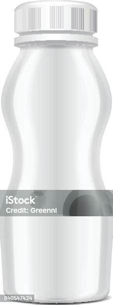 벡터 낙농 제품에 대 한 스크류 캡과 플라스틱 병 우유 요구르트 크림 디저트 음료 현실적인 팩 이랑 서식 파일 3차원 형태에 대한 스톡 벡터 아트 및 기타 이미지 Istock