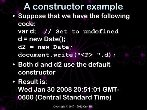 Objects As Variables Featuring The Date Object Ppt Download