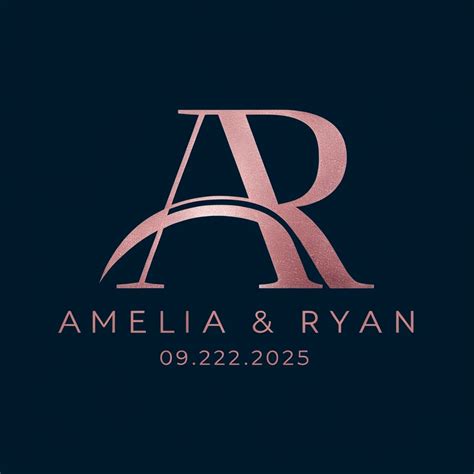 Elegant Modern Wedding Monogram For Amelia And Ryan 2025 Monogram Playground