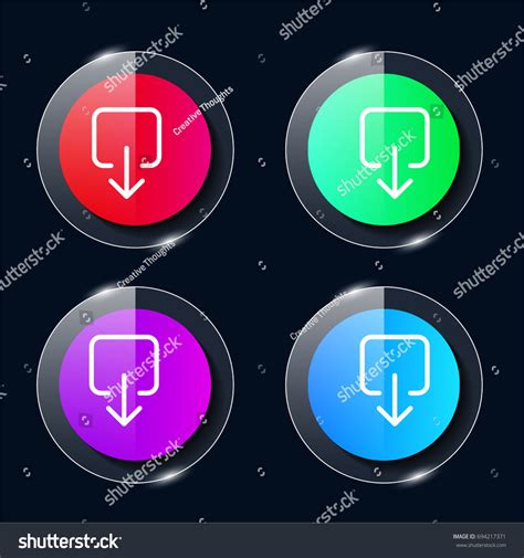 Download Four Color Glass Button Ui Ux Icon Royalty Free Stock Vector Avopix Com