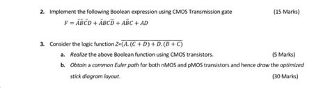 Solved Marks Implement The Following Boolean Chegg