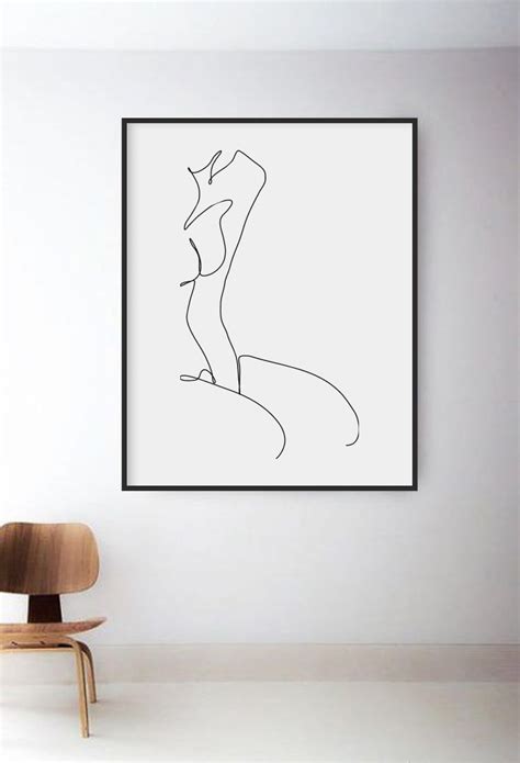 Nude Body Line Body Vector SVG Female Minimalist Digital Etsy