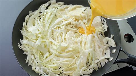얇게 썬 양배추에 계란을 더해보세요 뱃살부자 친구가 순식간에 날씬해졌다는 사실을 알아냈습니다 Youtube