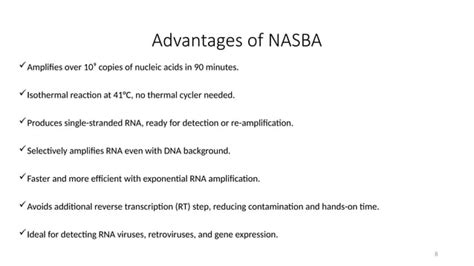 Nucleic Acid Sequencebased Amplification Nasba Prospectivepptx