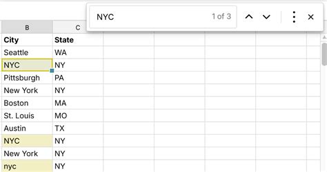 ctrl f find values in a big dataset row zero