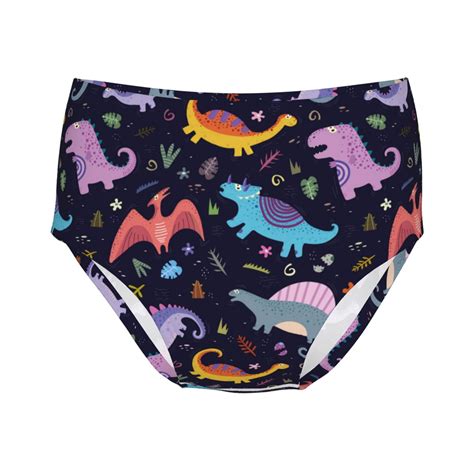 Teen Girls Underwear Cartoon Dinosaur B Soft Cotton Briefs Panties