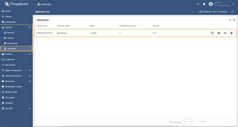 how to enable remote shell feature on thingsboard iot gateway