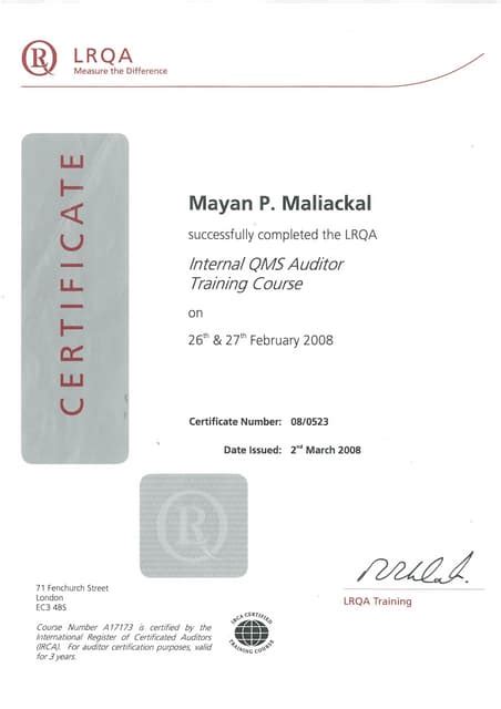 Lrqa Certificate Pdf
