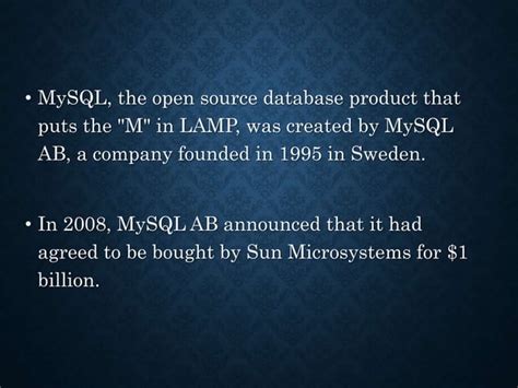 History Of MySQL PPT