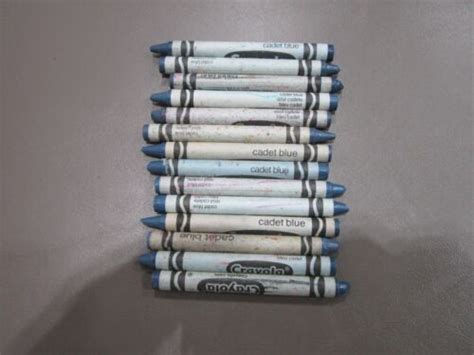 14 Used Crayola Crayon Color Cadet Blue Ebay
