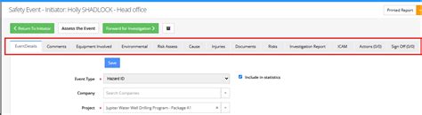 Safety Event Workflow Process Peopletray