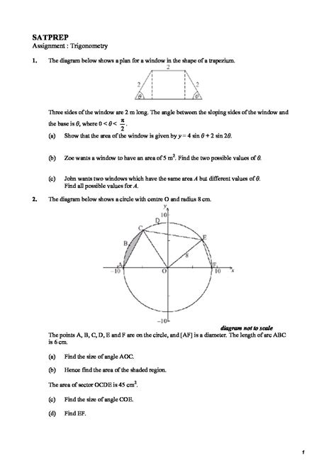 Trigonometry Applications Sat Prep