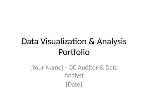 Data Visualization Analysis Portfolio Pptx