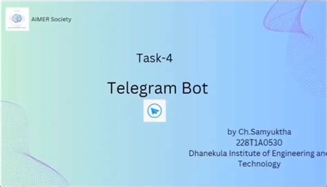 chinta samyuktha on linkedin aimers telegrambot botdevelopment