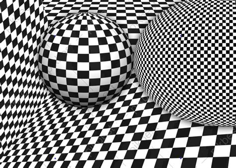 White Geometric Background Black And Optical Misalignment Psd