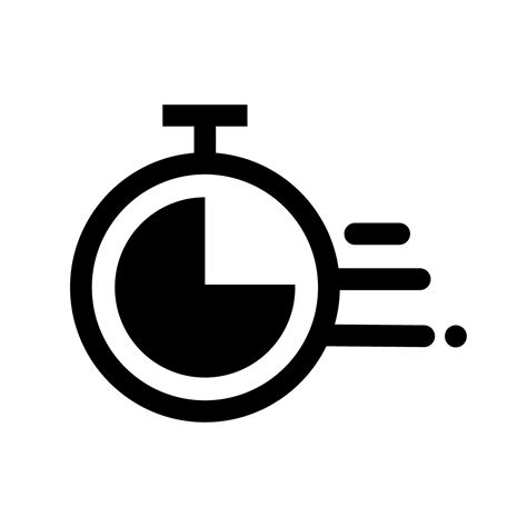 Timer Silhouette Icon With Time Elapsing Vector 26529914 Vector Art