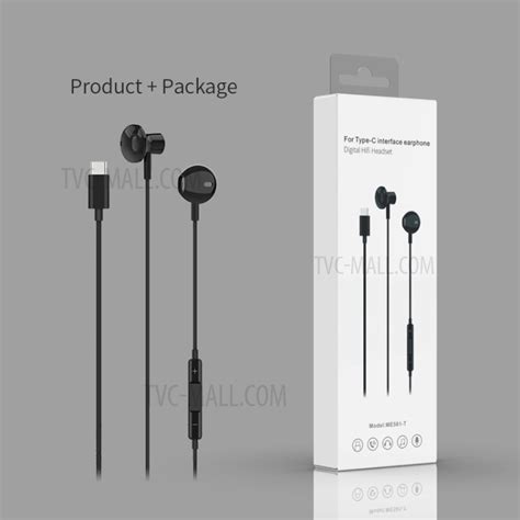 Stereo Half In Ear Wired Earphones Type C Plug Mega Bass Headphones For Xiaomi Huawei Etc