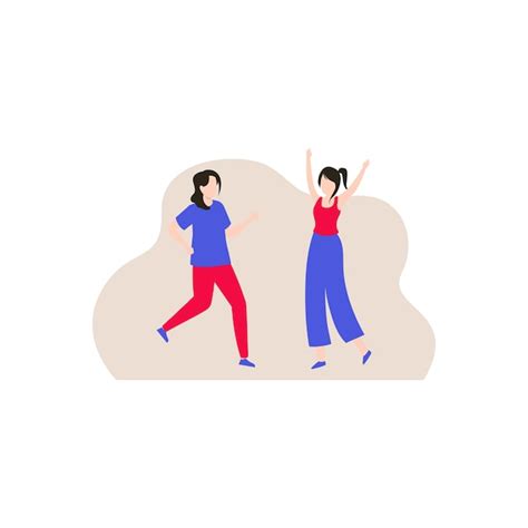 Las Chicas Están Haciendo Ejercicio Vector Premium