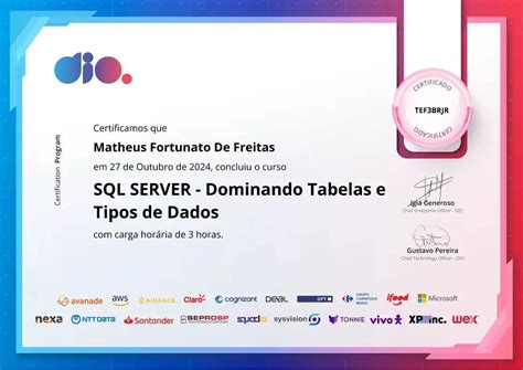 Sql Server Dominando Tabelas E Tipos De Dados Matheus Freitas