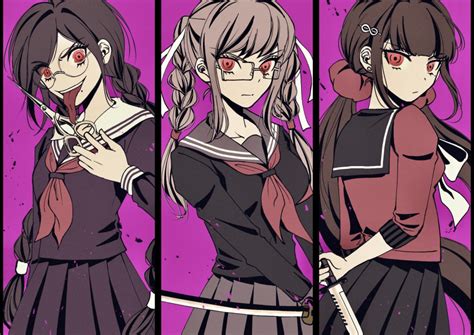Safebooru 3girls Arm Behind Back Bangs Black Shirt Black Skirt Bow