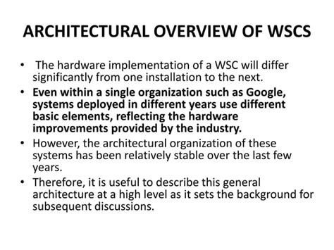 Warehouse Scale Computer Pptx Computer Networking Computing