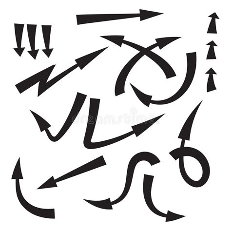 Set Of Vector Arrows Stock Vector Illustration Of Abstract