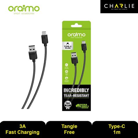 Oraimo Ocd C22p Jar Candy Type C Fast Charging Cable Smart Electronics