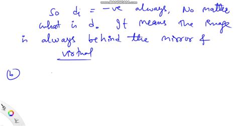 SOLVED Using The Mirror Equation And The Magnification Equation Show That For A Convex Mirror
