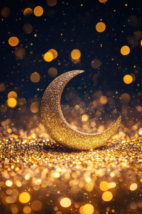 A Simple yet Striking Design Featuring a Golden Crescent Shape on a Dark Background Stock Photo ...