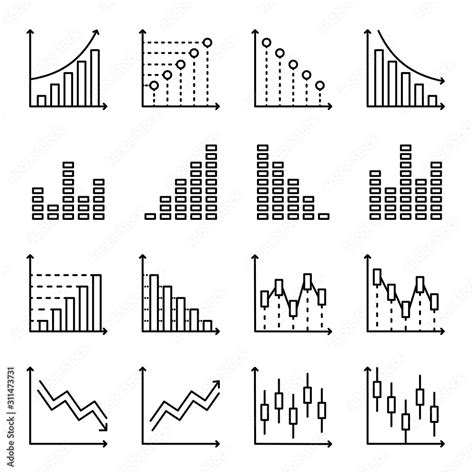 Chart Graph And Diagram Set Vector Illustration Contains Such Icons