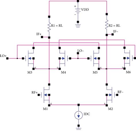 Schematic Of Gilbert Cell Mixer Download Scientific Diagram