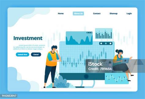 투자의 방문 페이지 통화 및 상품 의 무역과 현대 투자 옵션에 대한 외환 방문 페이지 웹 사이트 모바일 앱 포스터 전단지의 일러스트레이션 경제에 대한 스톡 벡터 아트 및