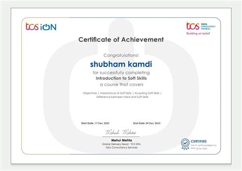 shubham kamdi on linkedin careerdevelopment skillsmatter tcsionsuccess