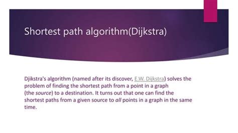 Dijkstras Algorithm Pptx Computing Technology And Computing