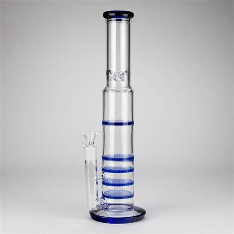 Blue Honeycomb Cycler Glass Bong 4 Honeycomb Diffusers 17 Mhgp