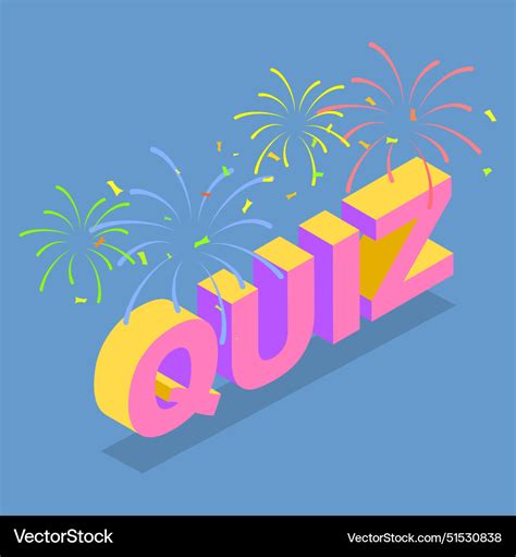 3d Isometric Flat Of Quiz Royalty Free Vector Image