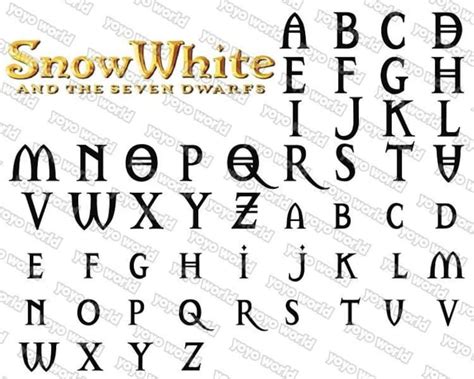Snow White Font Princess Font Snow White Svg Snow White Font Svg