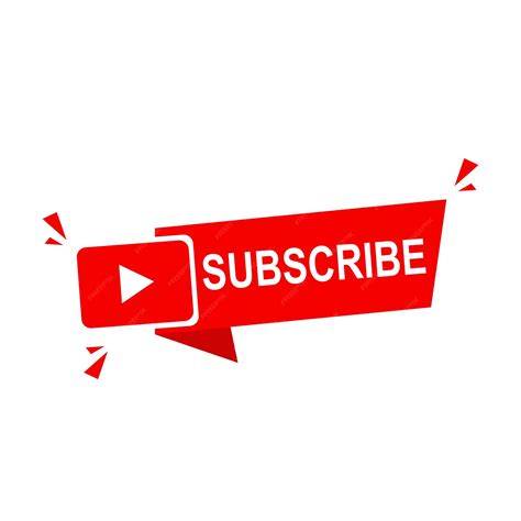 premium vector subscribe label with youtube icon isolated on white