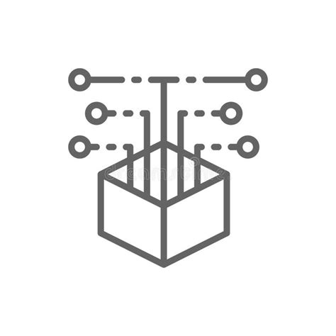 Open Source Code Web Development Line Icon Stock Vector