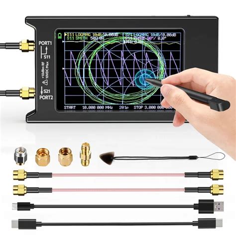 Litevna 벡터 네트워크 안테나 분석기 4 인치 나노vna 50khz 63ghz 10khz 15ghz Hf Vhf