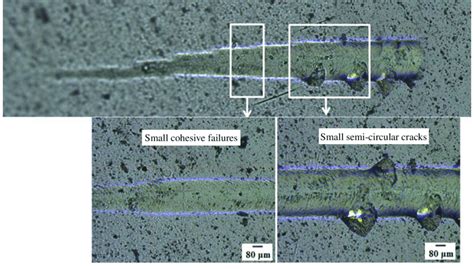 Optical Micrographs Of The Scratch Track Of The Tintialn Multilayer
