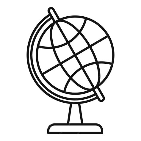 Premium Vector School Globe Icon Outline School Globe Vector Icon For Web Design Isolated On
