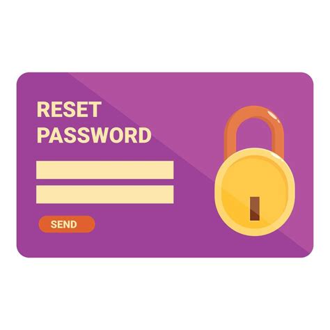 Reset Password Form With Padlock Showing Cybersecurity 50041605 Vector
