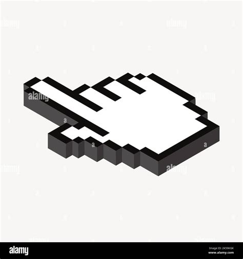 Hand Cursor Clipart Pixel Art Illustration Vector Stock Vector Image Art Alamy